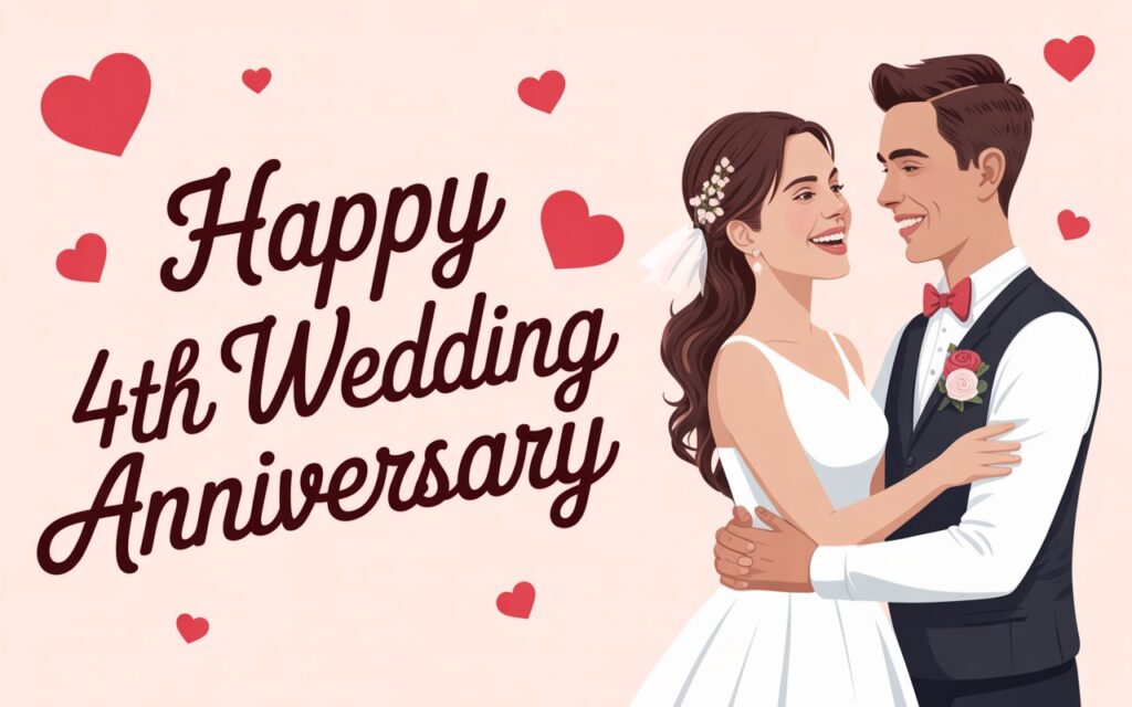 4th Anniversary Wishes, Messages & Quotes for Husband and Wife